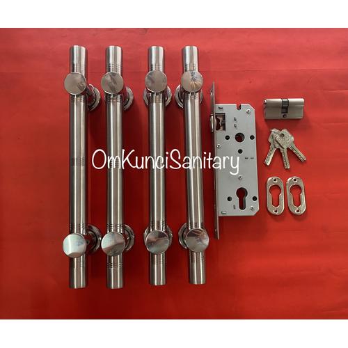 Jual Pull Handle Pintu Tarikan Pintu Double Bulat Bambu 33cm Set ...