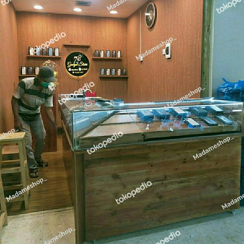 Jual Etalase Counter Harga Per Meter Kayu Solid Jati Belanda - Kota ...