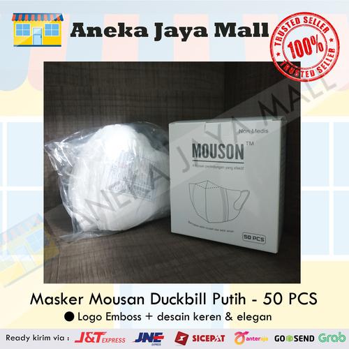 Jual MASKER MOUSAN DUCKBILL EMBOSS WARNA PUTIH- 50 PCS - Kota Makassar ...