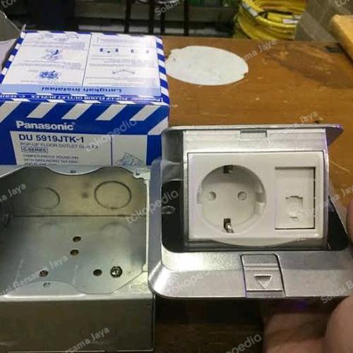 Jual Stop Kontak Lantai Panasonic Stop Kontak arde + Telephone/Module ...