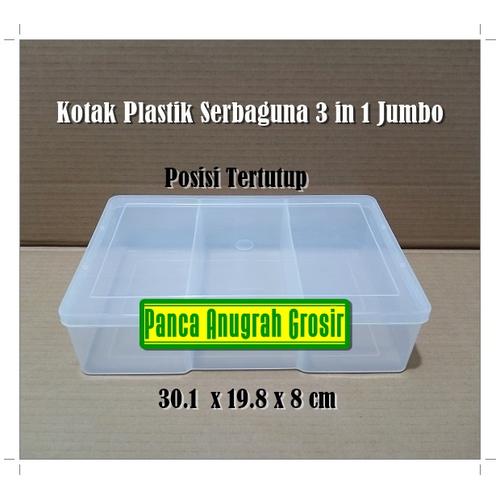 Jual Kotak Plastik Storage Box 3 Sekat Besar Petty Cash Uang Kas Kuno ...