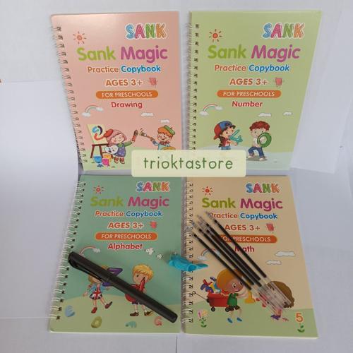 Jual Sank Magic Book set Buku Latihan Menulis 1 paket (buku + refill ...
