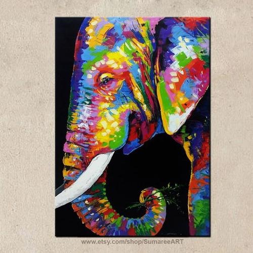 Jual lukisan gajah minimalis/lukisan kanvas/lukisan dinding /hiasan ...