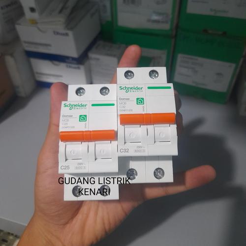 Jual MCB Domae 2P 25A 32A Schneider - Jakarta Pusat - GUDANG LISTRIK KENARI | Tokopedia