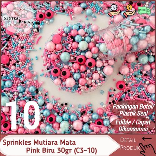 Jual Sprinkel Mutiara Mata Pink Biru 30gr (C3-10) / Springkel Sprinkle ...