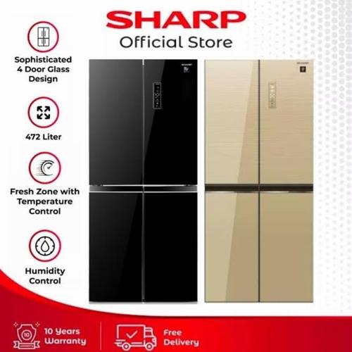 Jual SHARP KULKAS SIDE BY SIDE 4 PINTU SJ-IF51PG CG BK 472 LITER ...