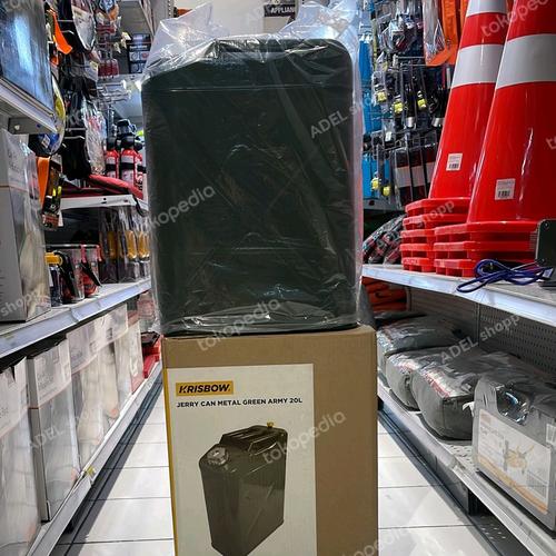 Jual JERIGEN BENSIN SOLAR 20L ORI KRISBOW- JERIGEN BESI LOGAM METAL ...