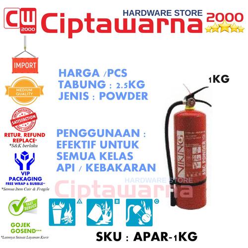 Jual APAR 1KG TABUNG PEMADAM API RINGAN KEBAKARAN BUBUK RACUN API FIRE ...