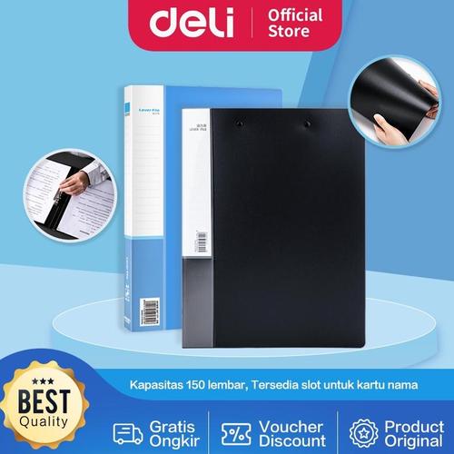 Jual [[ Deli File Clamp Folder Lever File Map Jepit A4 Kapasitas 150 ...