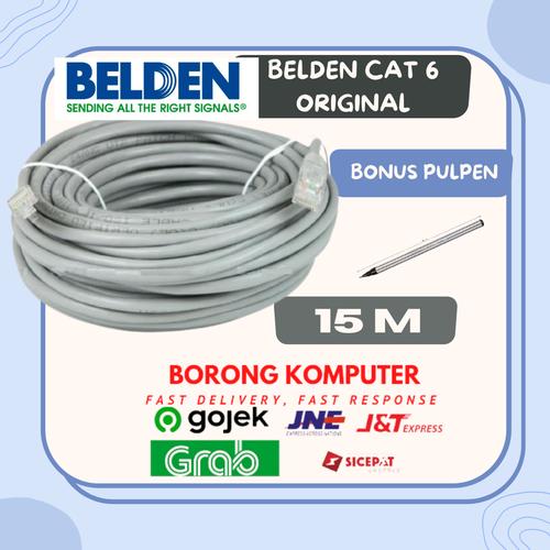 Promo Kabel Data UTP Belden Cat6 15 Meter SIAP PAKAI Lan Cable Cat 6 ...