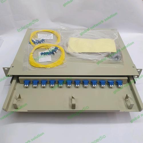 Jual odf 24 core LC fullset / otb 24 core lc sliding lengkap pigtail SM ...