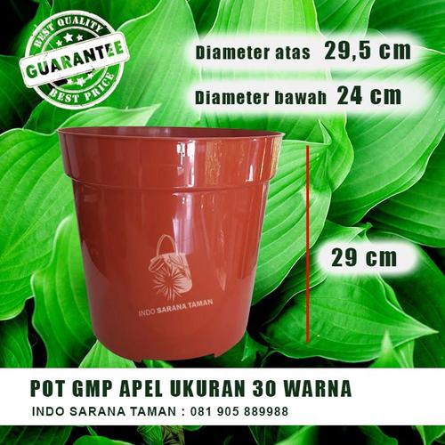 Jual POT GMP APEL 30 MERAH BATA Pot Tanaman Grosir Pot Bunga Pot Tinggi ...