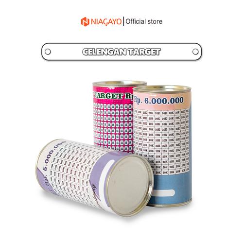Jual Celengan Target 10 Juta Permanen Bahan Kaleng Size Medium - 10K ...