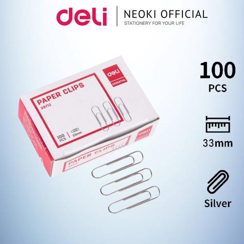 Jual Deli Paper Clips Isi 100pc Size 33mm Penjepit Kertas Serbaguna ...