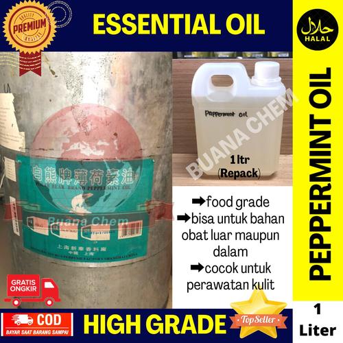 Jual Minyak Atsiri 1L / Peppermint Oil / Essential Oil Aroma Terapi Murni - Kota Bandung - BUANA ...
