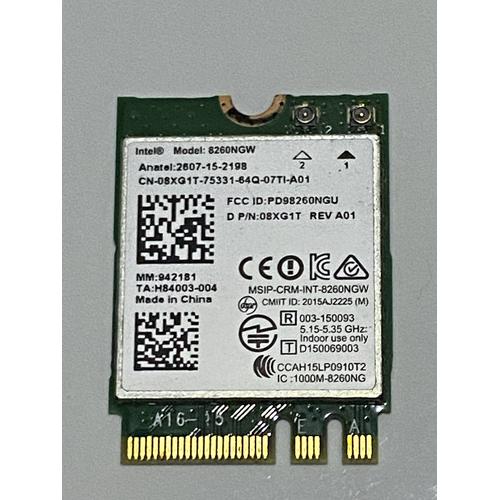 Jual Dell 08XG1T Intel 8260NGW Dual Band Wireless AC-8260 BT 4.2 WLAN ...