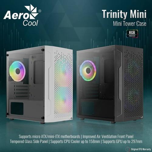 Jual Casing AeroCool Trinity Mini V2 FRGB - mATX Casing Gaming Trinity ...