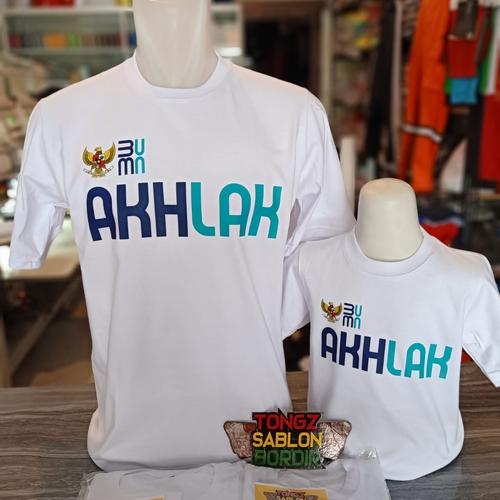 Jual Kaos Akhlak Logo BUMN Premium - Kab. Kediri - TONGZ SABLON BORDIR ...