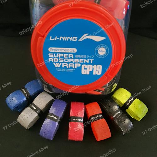 Jual Grip Karet Badminton LI-NING GP 19 |Grip Lining TEBAL GP19 ...