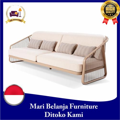 Jual Sofa Minimalis Kursi Sofa Teras Tamu Besi Outdoor Indoor Bantalan ...