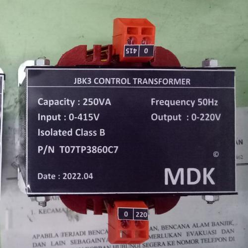 Jual Trafo JBK3 250 TH 250Va 415V 50Hz 220V Travo MDK Transformer ...