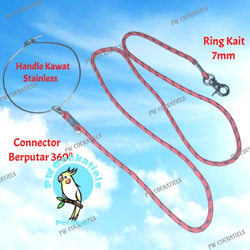 Promo Tali Tuntun Training Burung Parrot Sunconure Monk Parakeet Nuri ...