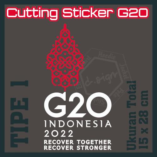 Jual Cutting Sticker G20 Indonesia - Tipe 1, Glossy - Kota Bengkulu - d ...
