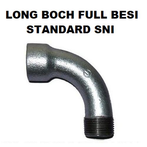Jual Long Boch Full Besi 1 1/4 inch Long Elbow Large Knie Fitting Pipa ...