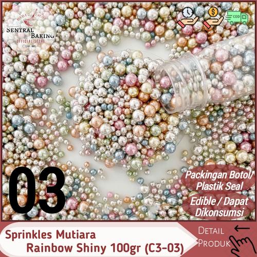 Jual Sprinkel Mutiara Rainbow Shiny 100gr (C3-03) / Springkel Sprinkle ...