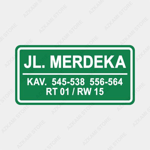 Jual Rambu Plang Papan Custom Nama Jalan 40cm x 20cm Plat Alumunium - 1 ...