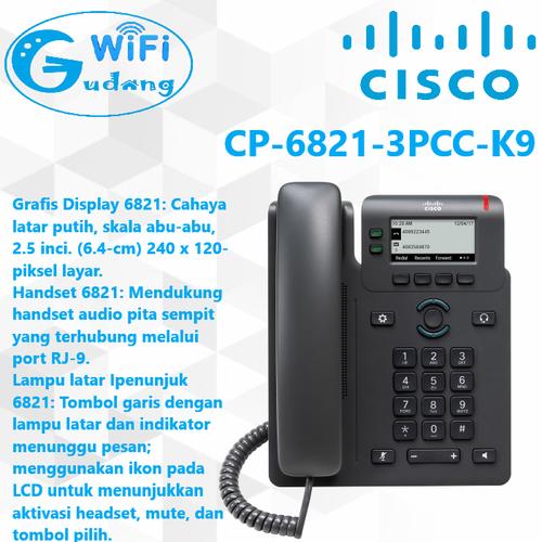 Jual CISCO IP Phone 6800 Series CP-6821-3PCC-K9 - Jakarta Pusat ...