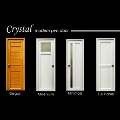 Jual Pintu Kamar Mandi Modern PVC door Crystal - Putih, Elegan - Kota ...