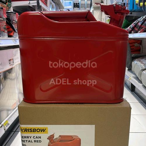Jual KRISBOW JERIGEN BENSIN SOLAR 10L JERRYCAN METAL RED - Jakarta ...