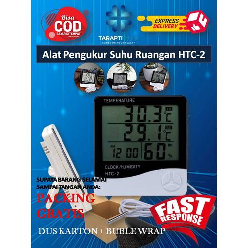 Promo HTC-2 Thermometer Hygrometer TERL4RIS / Alat Pengukur Suhu Ruangan Ori - HTC2 - Kota Depok ...