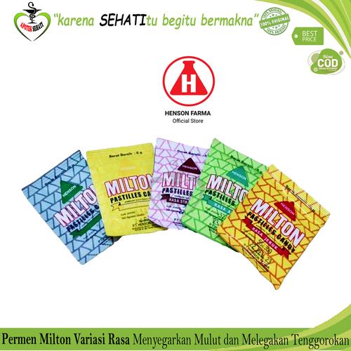 Jual Milton Permen Sachet All Varian Milton Pastiles Candy Henson Farma ...