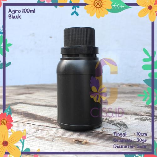 Jual BOTOL AGRO 100ML HITAM LABOR PUPUK HDPE KAPSUL MURAH KIMIA ...