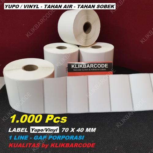 Jual sticker barcode yupo vinyl tahan air,tahan sobel 70 x 40 mm ,7x4 ...