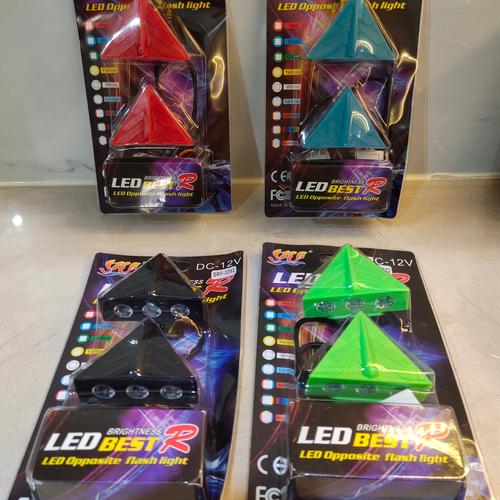 Jual LAMPU LED STROBO segitiga MOBIL 5 TITIK 12V KEDIP BLITZ 2 buah ...