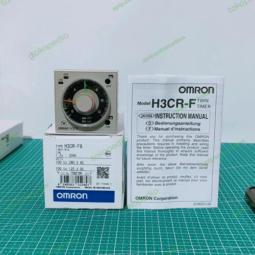 Jual TIMER OMRON H3CR-F8 TWIN ON & OF-DELAY 220VAC ASLI ORIGINAL OMRON ...