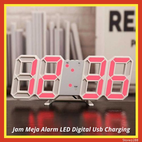 Jual Jam Meja LED Jam Dinding Tembok Digital Clock 3D Minimalis TS S60W ...