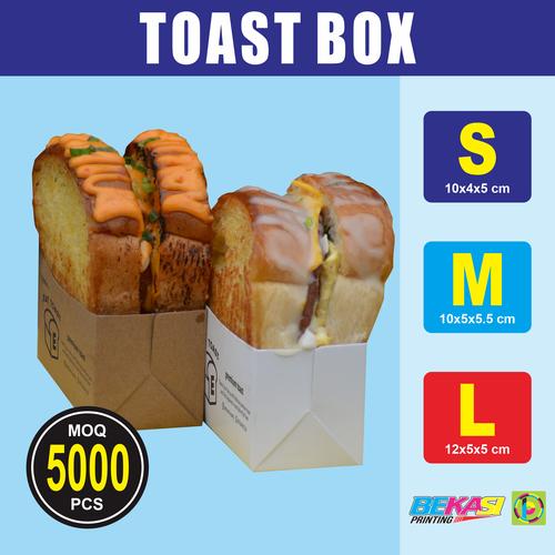 Jual 5K Toast Box Kotak Tempat Roti Bakar Panggang Custom Cetak Logo ...