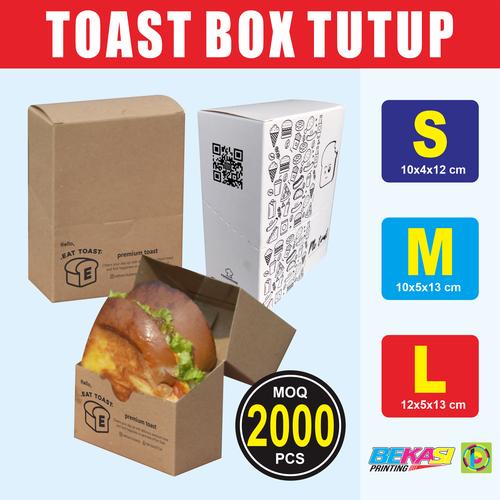 Jual Custom Take Away Toast Box Tutup Dus Kotak Roti Bakar 10x5x13 cm ...