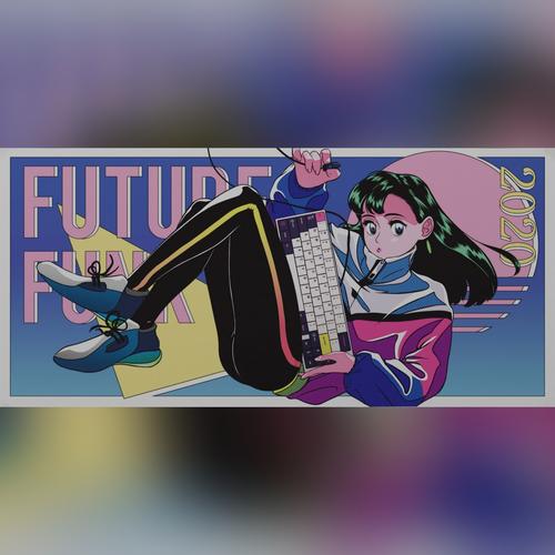 Jual Deskmat Mouse Pad | Future Funk GMK Theme - 700x300, 3 mm - Kab ...