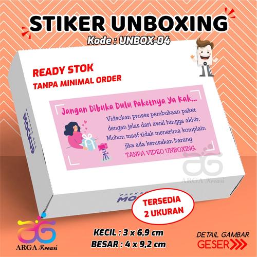 Jual Sticker Wajib Video Unboxing Pembukaan Paket Stiker Label ...