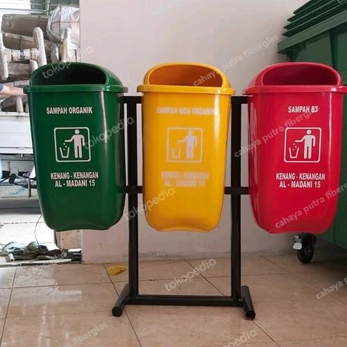 Jual tempat sampah oval 3 pilah fiberglass. tempat sampah 3 pilah - Kab ...