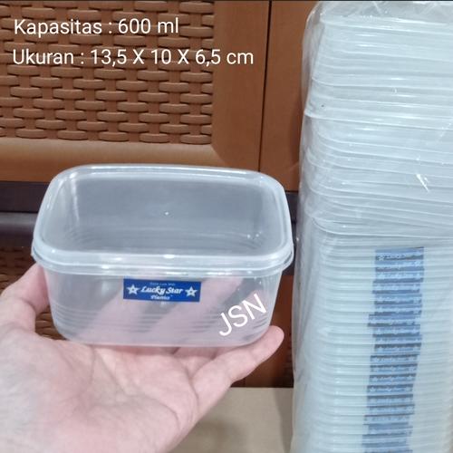 Jual Toples plastik Lucky pack 600 ml/food container/kotak makanan ...