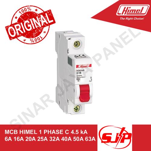 Jual MCB HIMEL 1 PHASE C 4.5kA HDB3WL1 6A 10A 16A 20A 25A 32A 40A 50A 63A - 20A - Jakarta Pusat ...