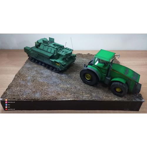 Jual DIY TOR-M2/SA-15 gauntlet & John Deere Tractor 1:35 papercraft ...