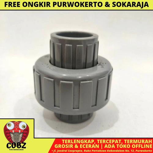 Jual 3/4 IN / RUCIKA Water Mur Moor Polos Union Socket PVC Plastik Pcs ...