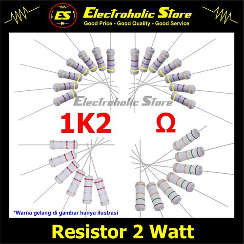 Jual Resistor 2W 1K2 Ohm 2 Watt 2Watt 1K2ohm 1200 Tahanan - Kota ...